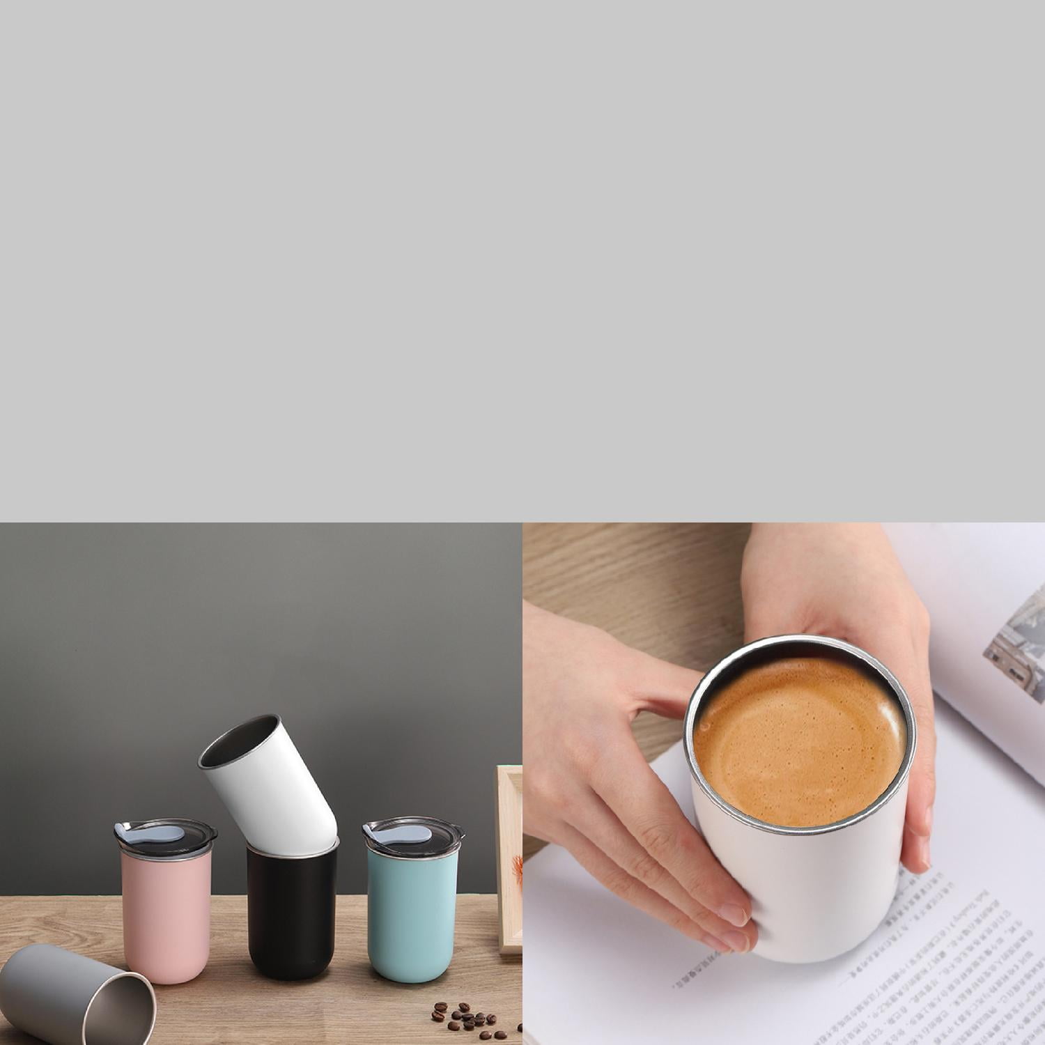 Enhanced Durability Insulated 304 Stainless Steel Milk Cup - 10.5oz ...