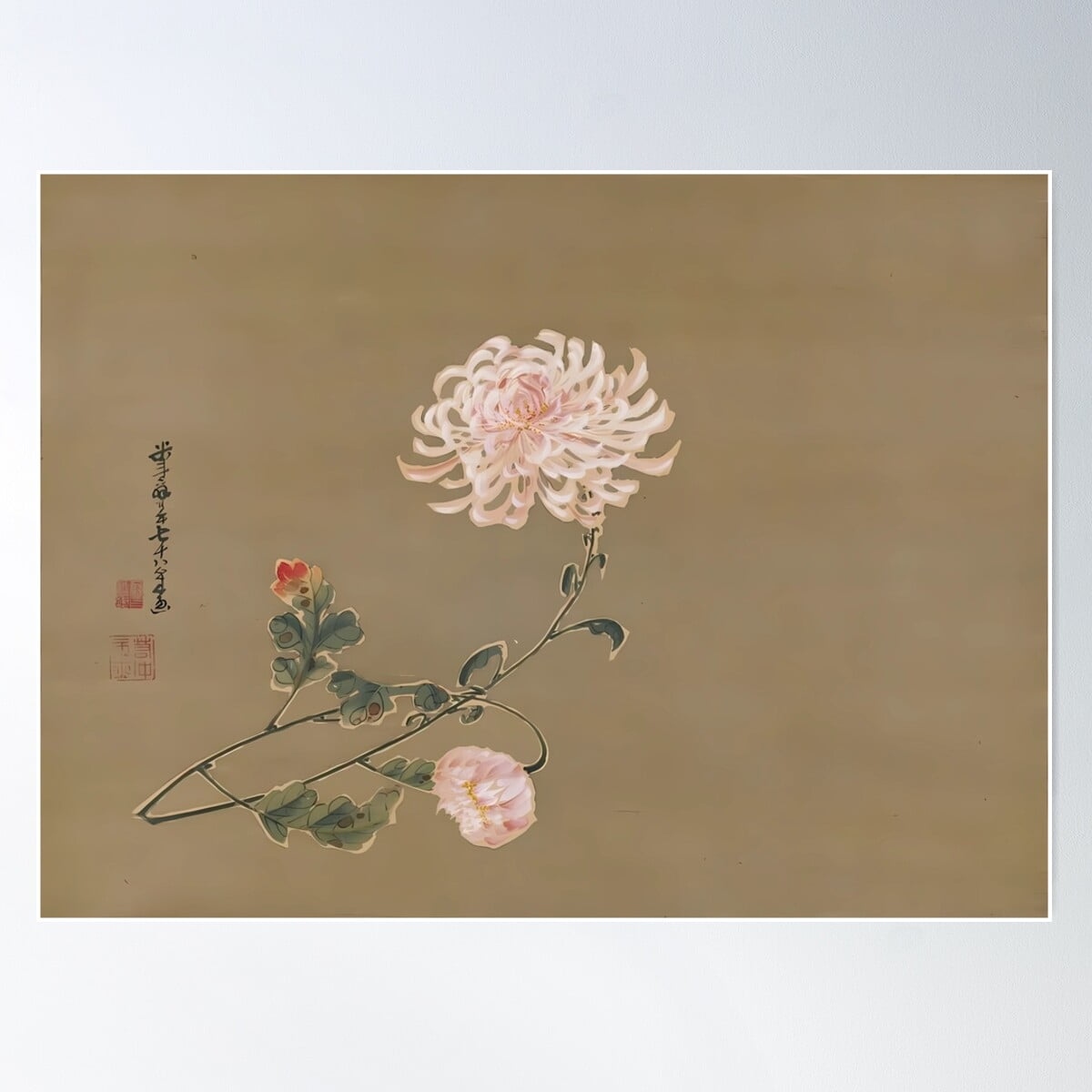 Enhanced Edo Bloom: Chrysanthemum By Ito Jakuchu Poster Wall Art ...