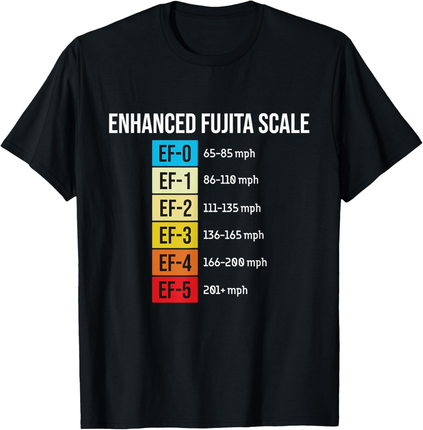 Enhanced Fujita Scale - Meteorologist Meteorology Weather T-Shirt - Walmart.com