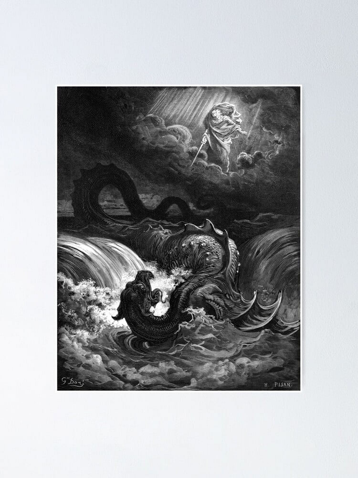 Enhanced High Res Gustave Doré Destruction of Leviathan 1866 Fashion ...