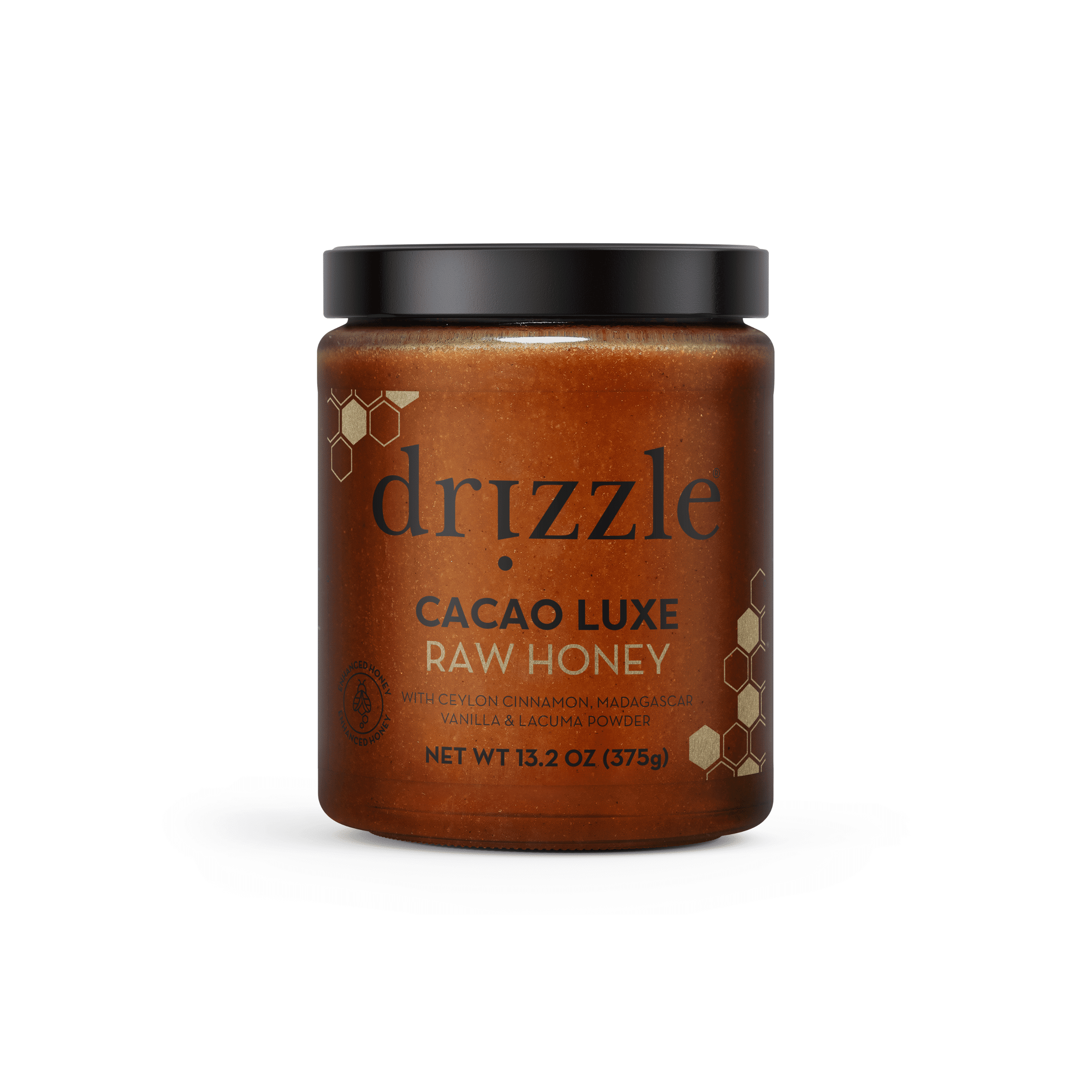 Drizzle Enhanced Honey, Cacao Luxe Raw Honey 13.2oz - Walmart.com