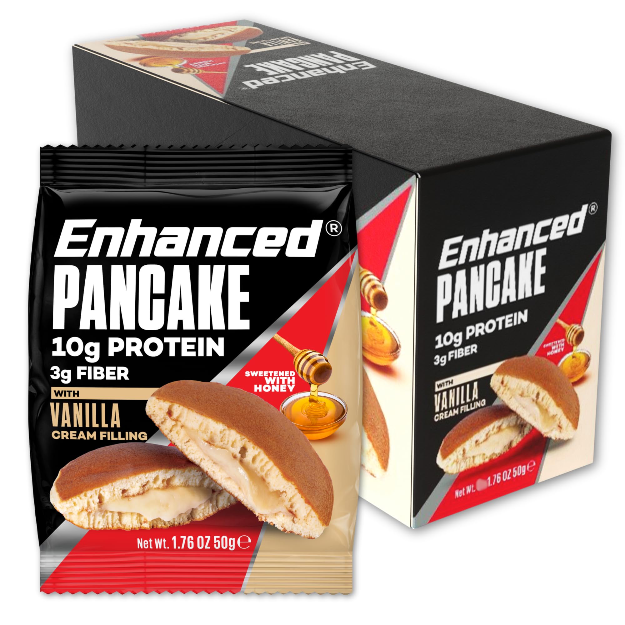 Enhanced Labs Protein Pancakes SSF20 To Go - Vanilla (Pack of 10) - Low ...