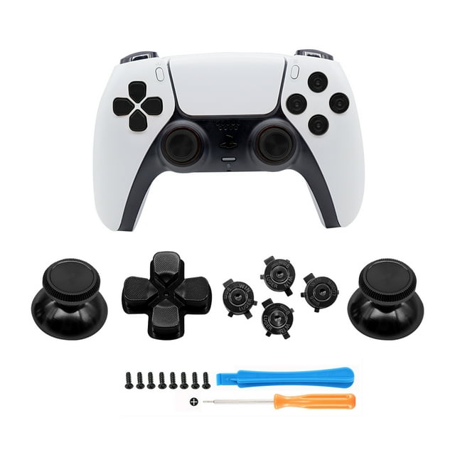 Enhanced Metal D-pad ABXY Buttons for PS5 Controller - Premium Replacement Kit for Improved ...