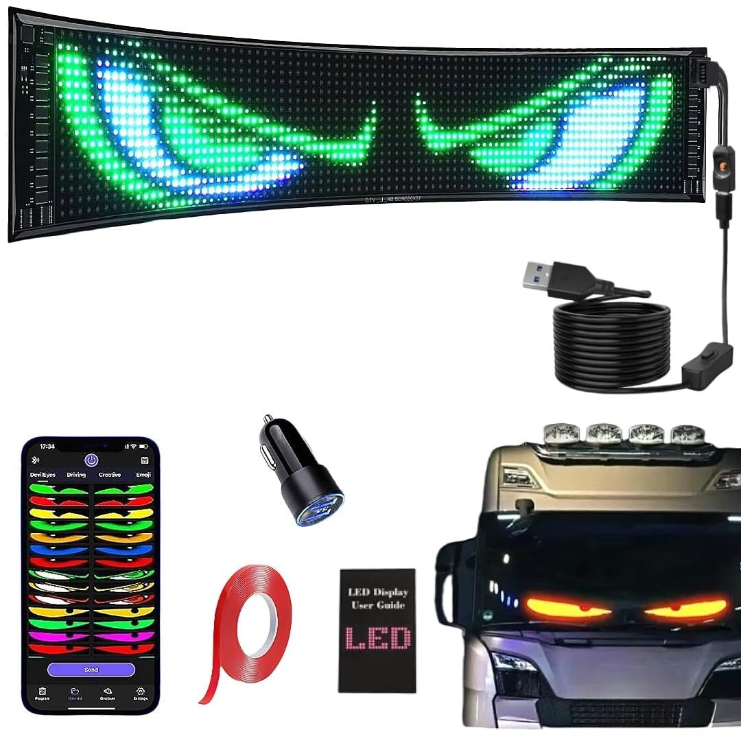 Enhanced Multifunctional LED Sign- 27'' x 5'' [2025 Advanced All-in-One ...
