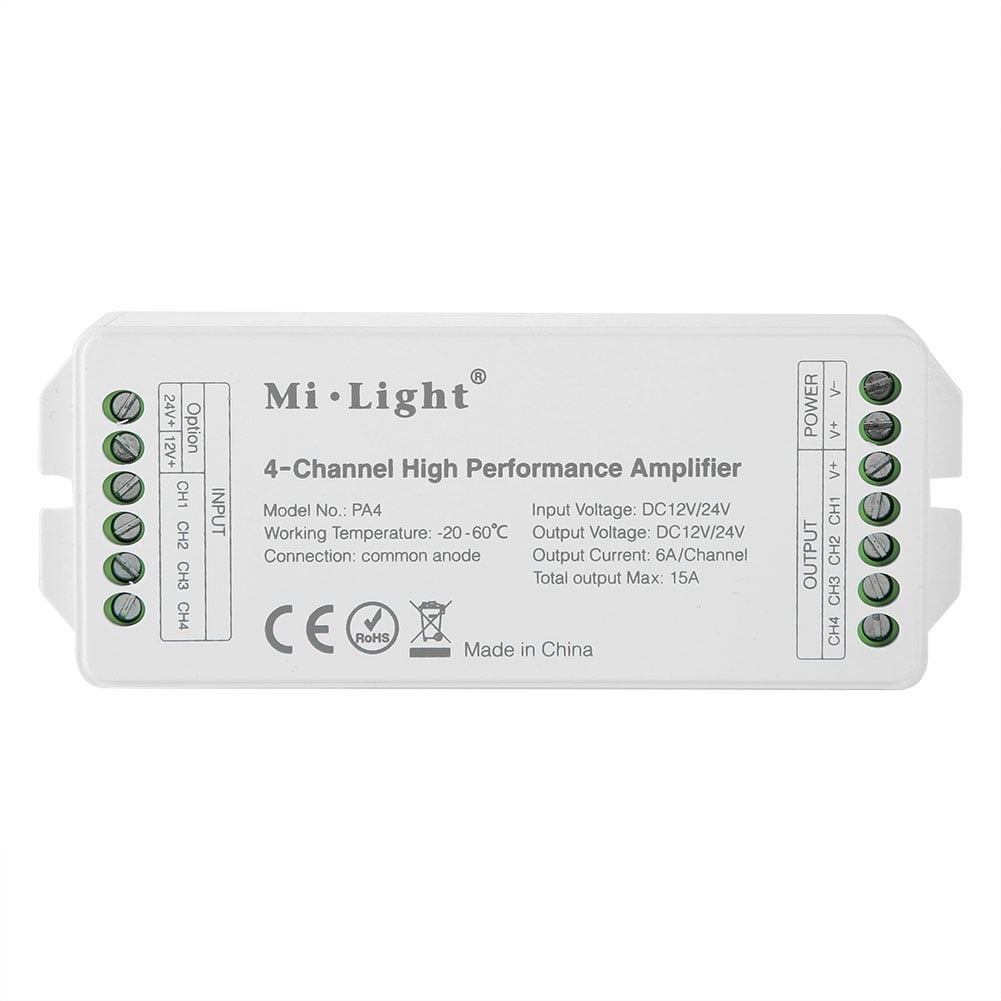 Enhanced Performance 24V/12V 4-Channel High Power LED Strip Amplifier ...