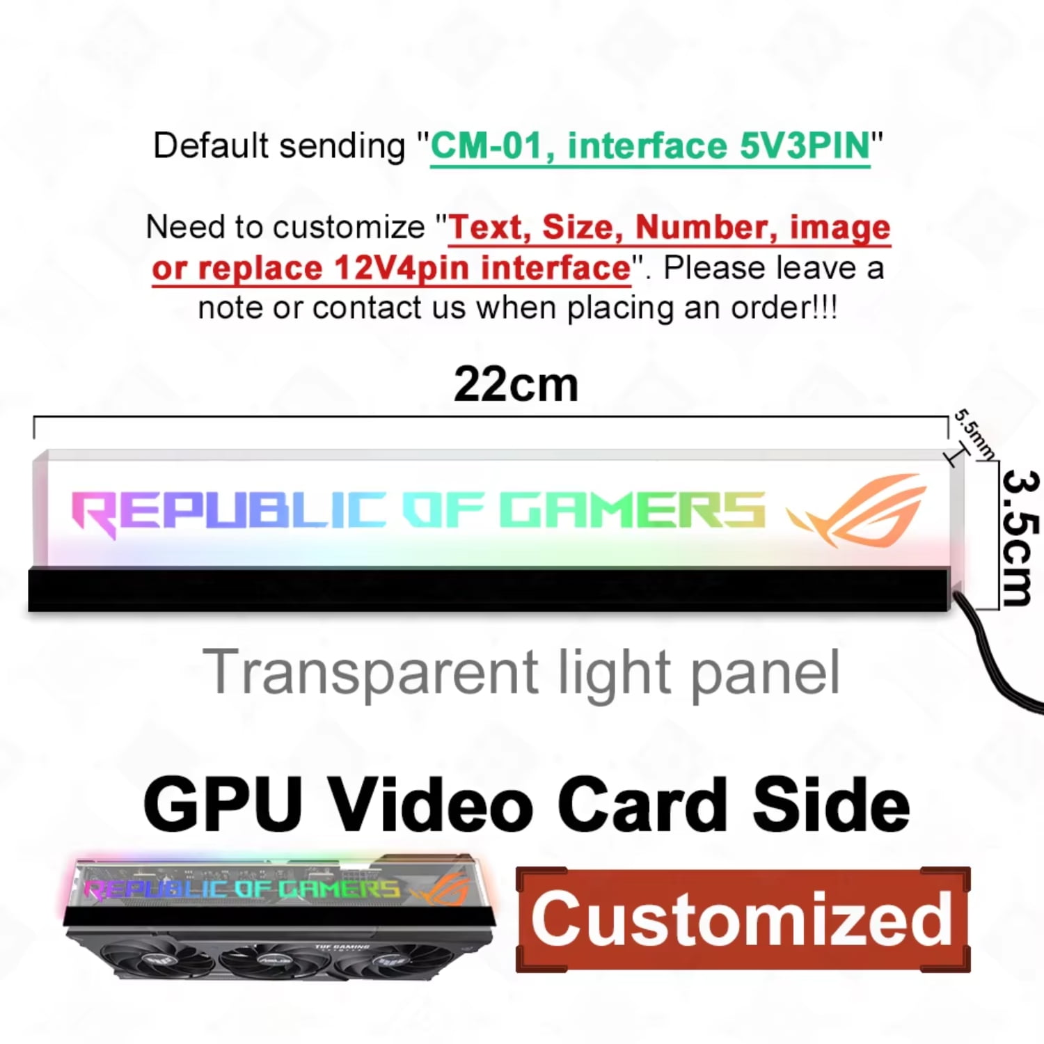 Enhanced Transparent Acrylic ARGB Luminescent Customized VGA Side ...