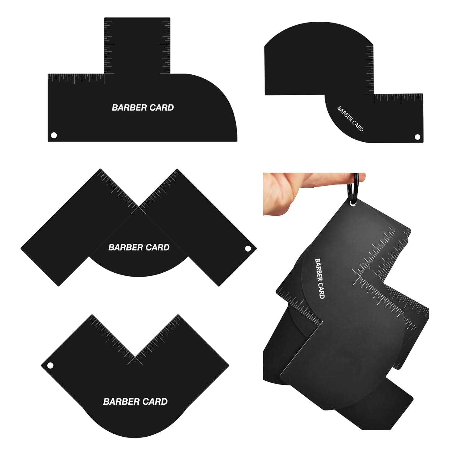 Enhancement Card for Barbers with Measurement Indicators, Reusable ...