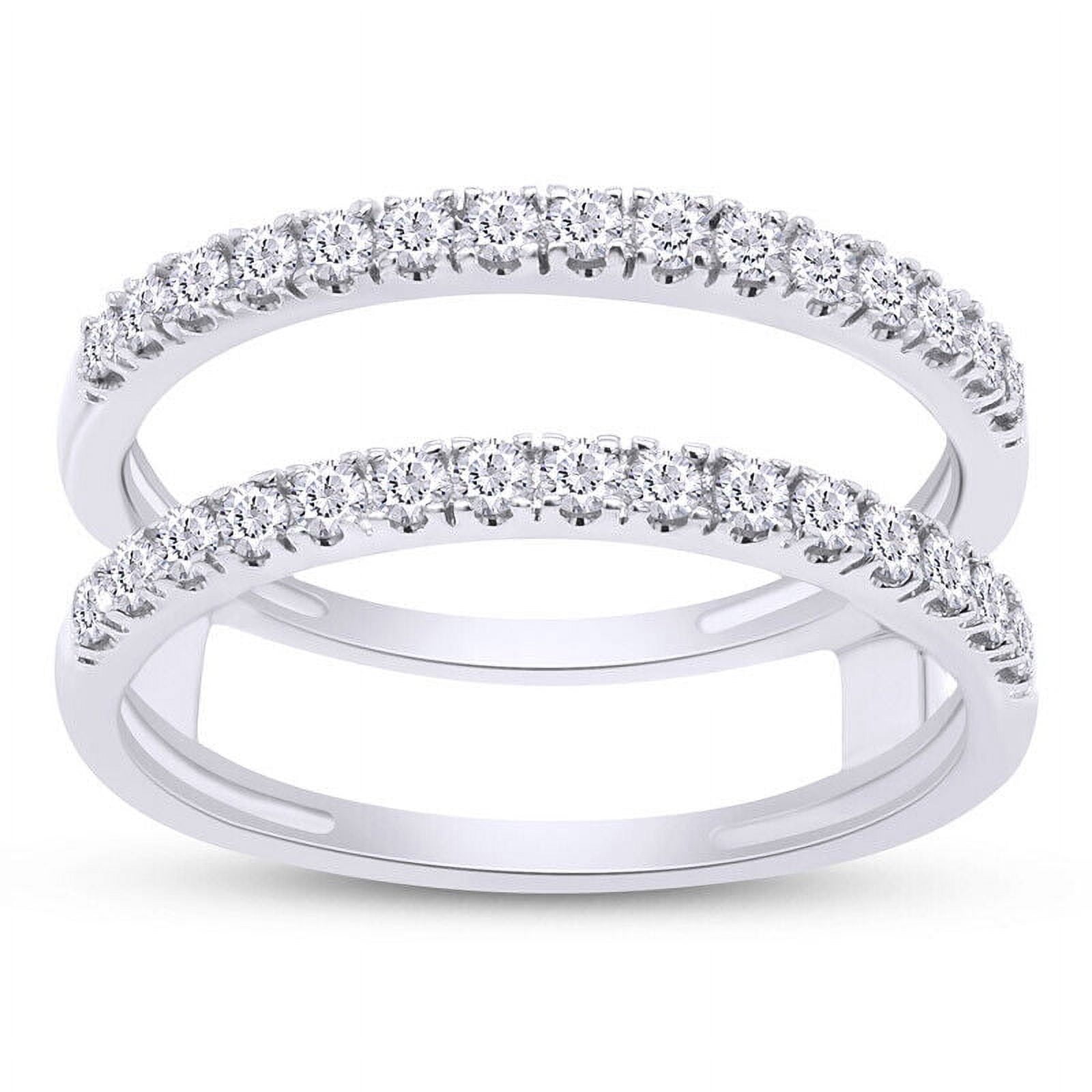 Enhancer Wrap Jacket Insert Band Ring 14K White Gold Over 1.8 Ct ...