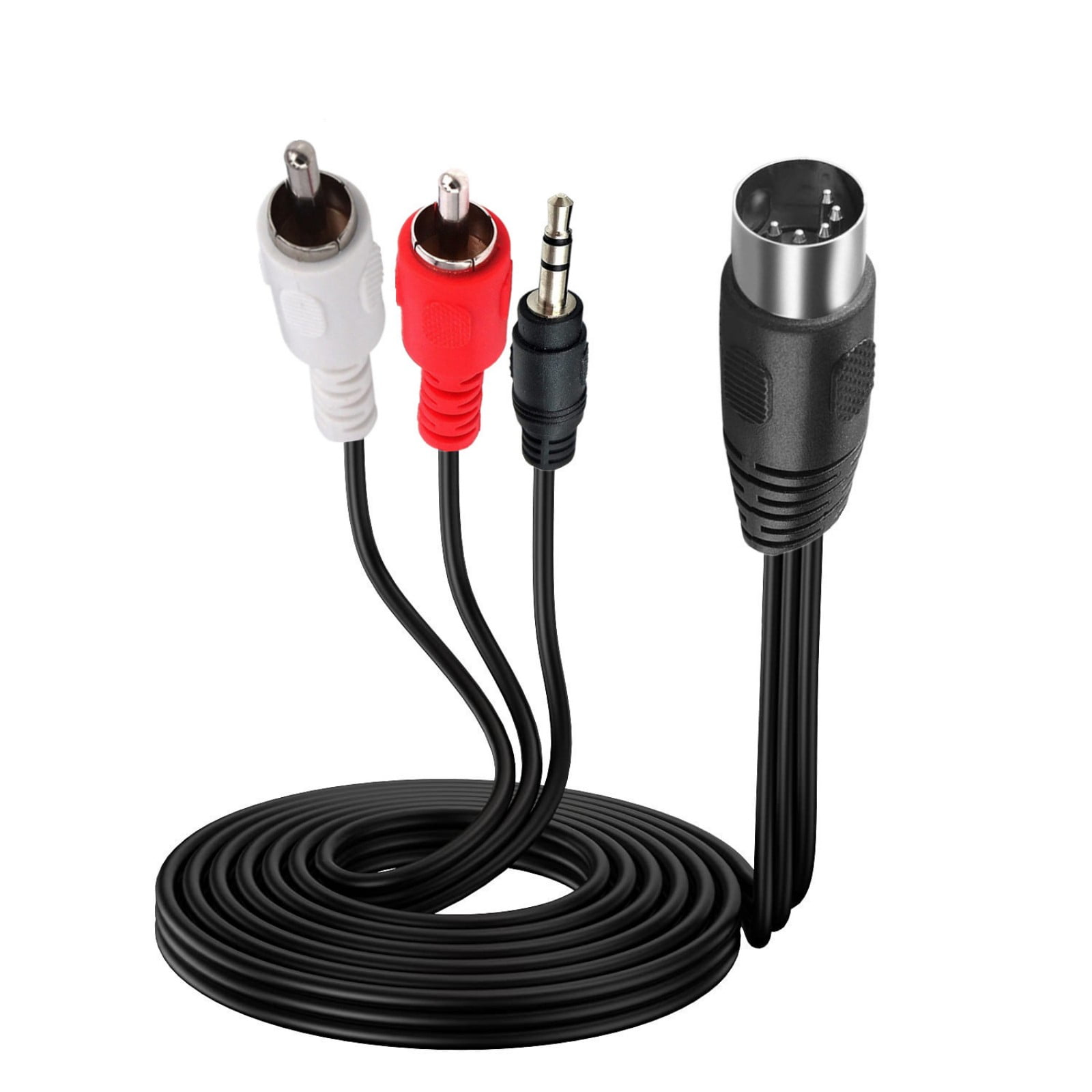 Enhances 5pin Din Male Cable 5Pin to DC3.5mm/2RCA Cable for Optimals Performances in Homes and ...