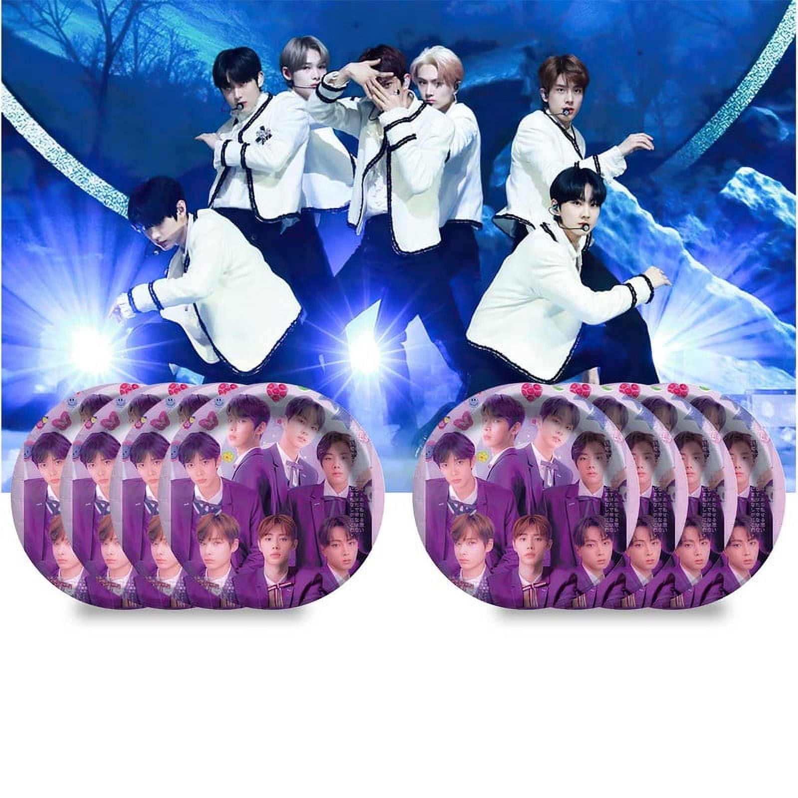 Enhypen Birthday Supplies Plates Decorations Decor Backdrop Banner Cake ...