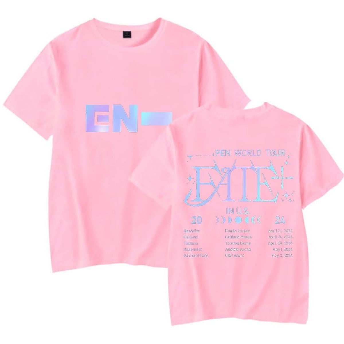 Enhypen Fate Plus World Tour Merch T-Shirt Summer Men/Women Streetwear Tshirt Shirt Short Sleeve ...