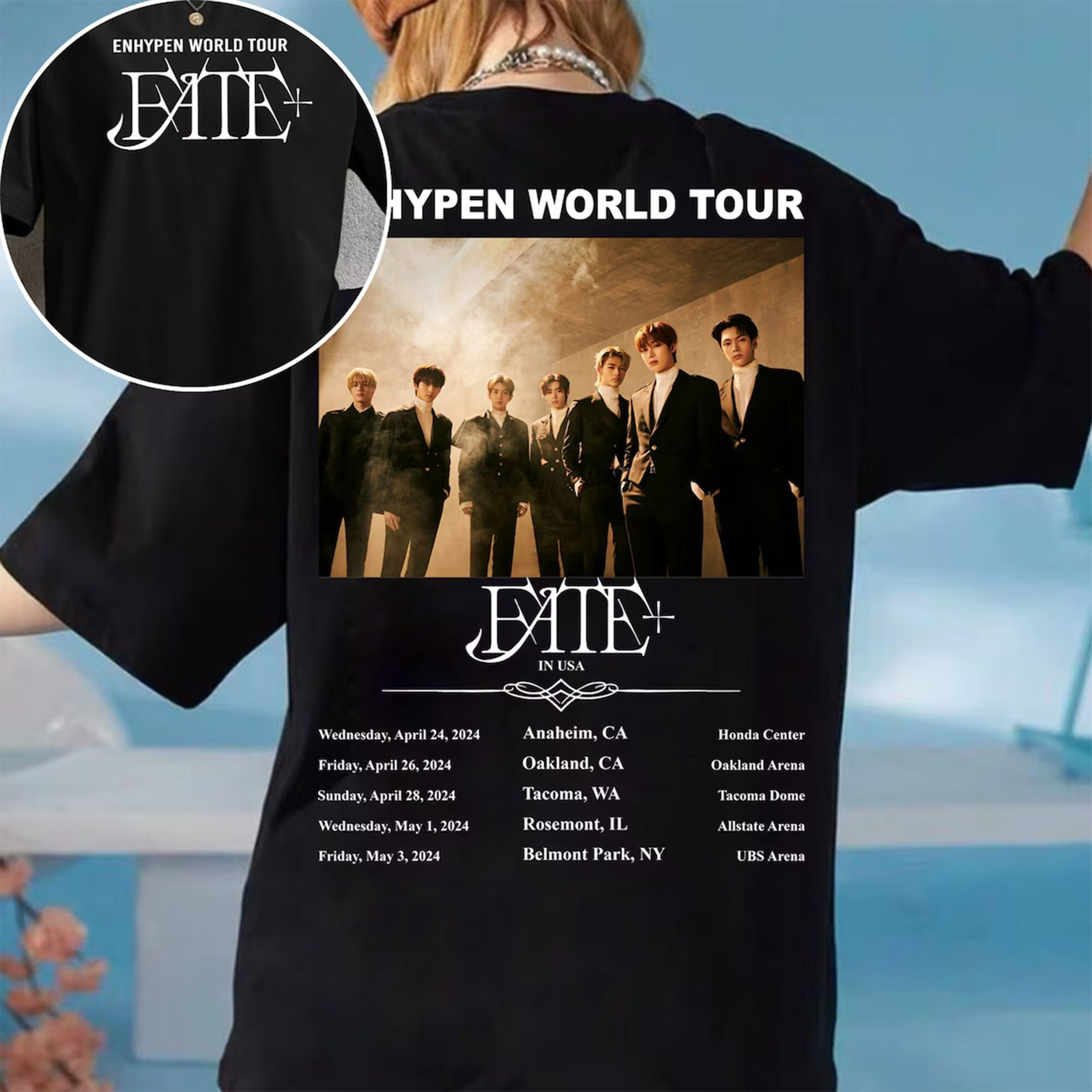 Enhypen Fate Plus World Tour T-shirt, En World Tour Fate 2024 Shirt, Enhypen Dark Blood Shirt ...
