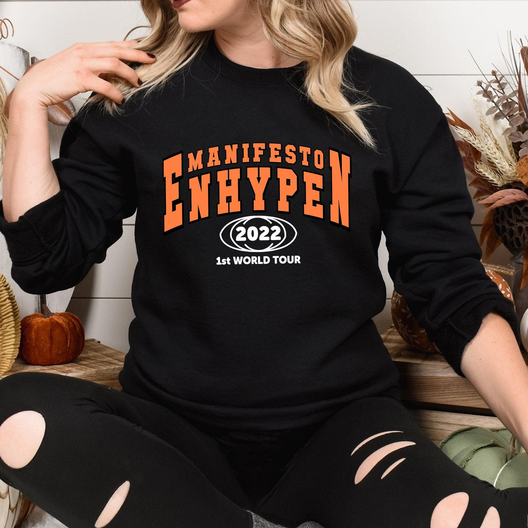 Enhypen Sweatshirt, Collegiate Aesthetic Enhypen Sweatshirt, Enhypen ...