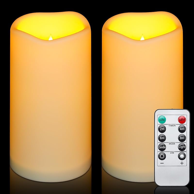 Enido Flameless LED Candles Battery Operated Pack of 9 Pillar Candles - Walmart.com