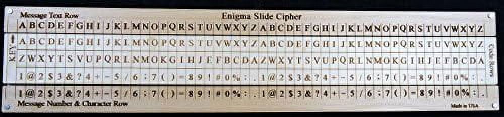 Enigma Slide Cipher - Linear Rule Cipher with Numbers & Characters ...