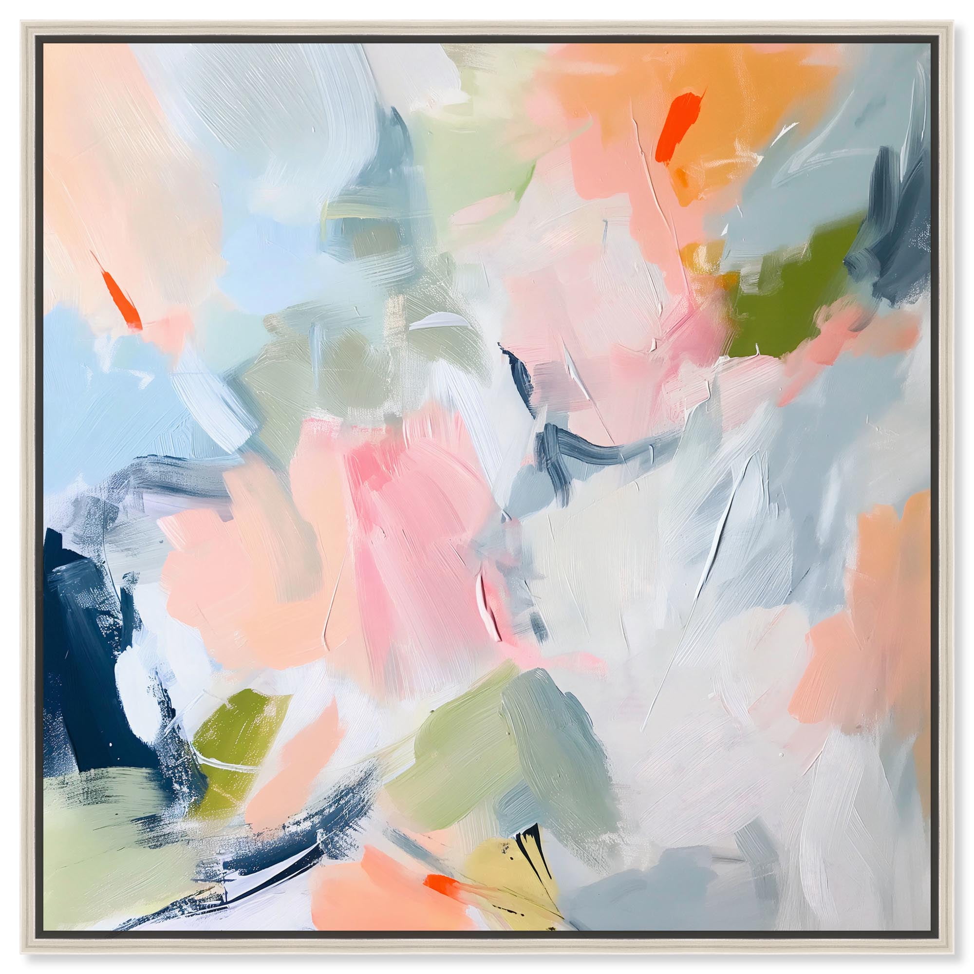 Enigma in Paint I Canvas Modern Colorful Art by Art Remedy, Silver ...