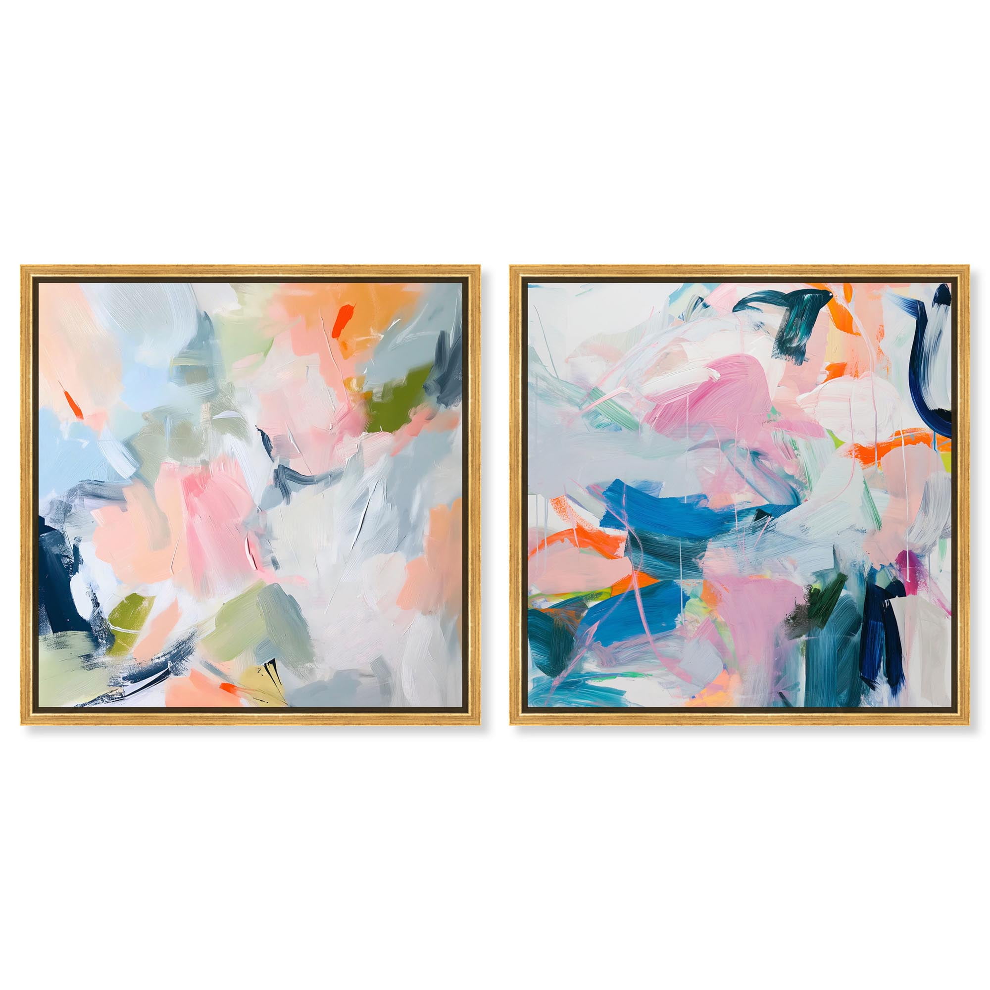 Enigma in Paint Set Canvas Set of 2 Dopamine Decor Art by Art Remedy ...