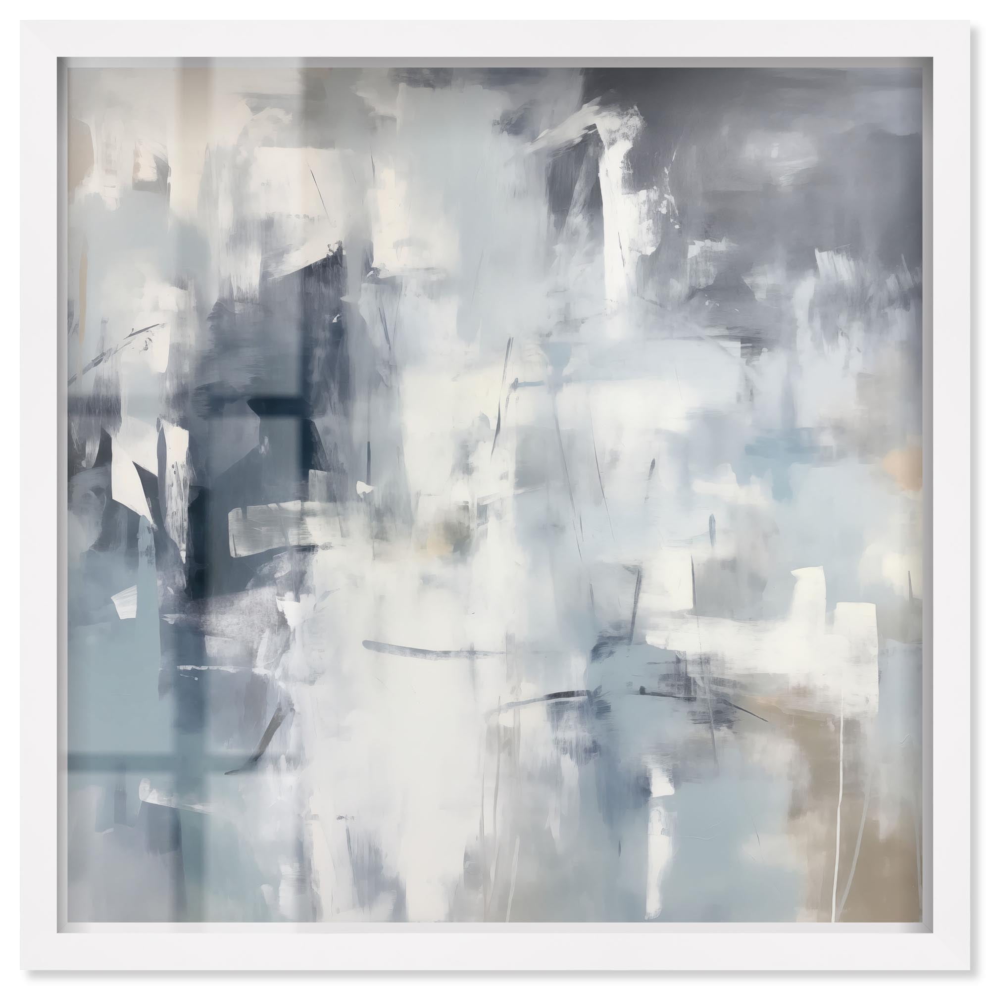 Enigma of Blue Shadowbox Print Blue Wall Art by Art Remedy, White Frame ...