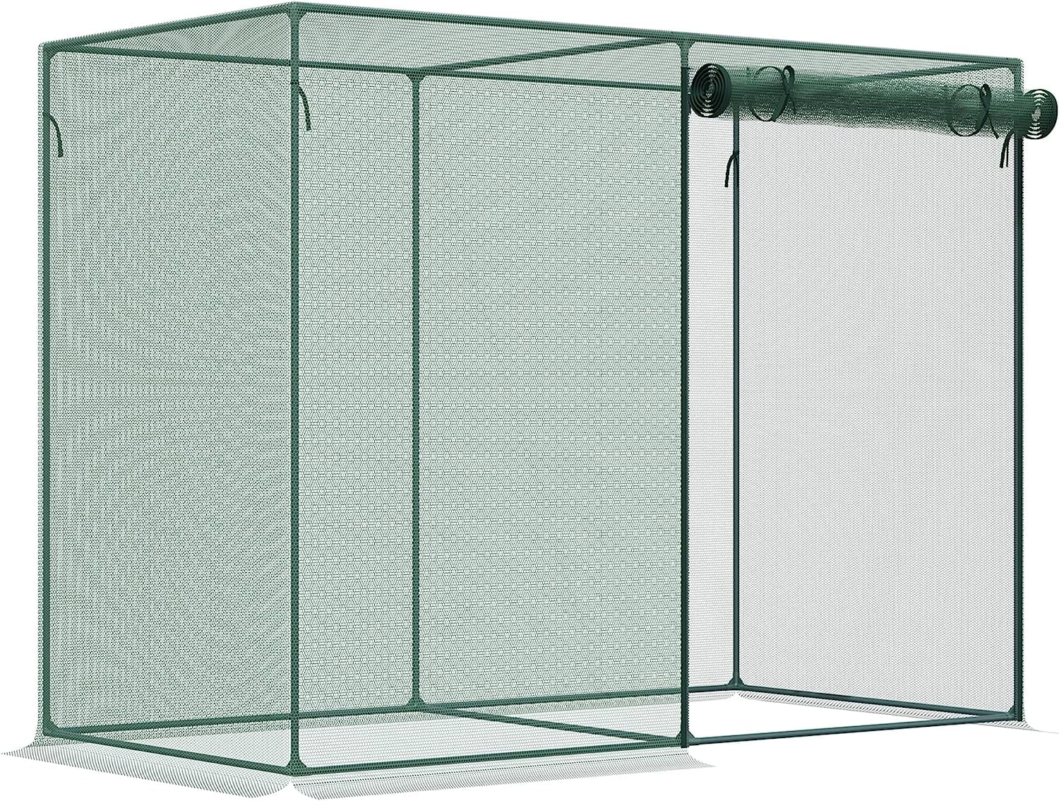 EnjinZZ 6' x 3' Crop Cage, Plant Protection Tent with Zippered Doors ...