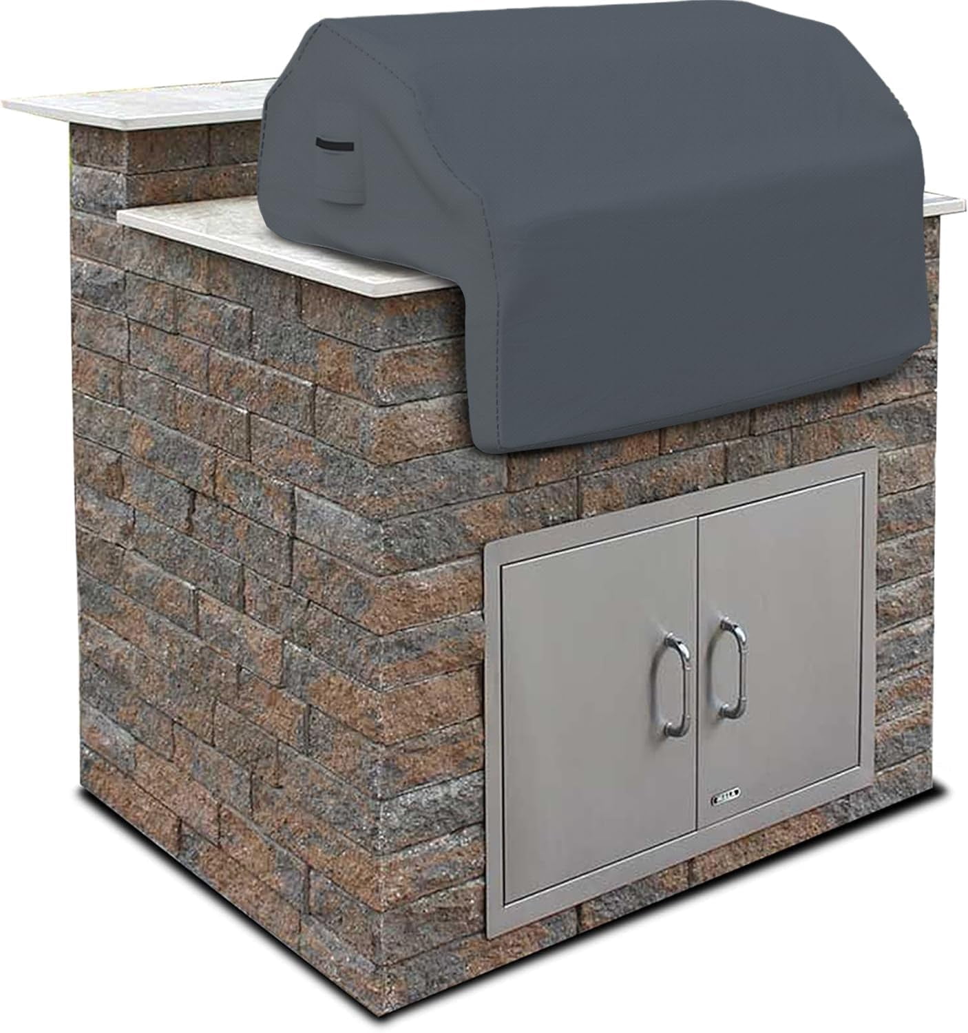 EnjinZZ Built-in Outdoor Grill Cover, Durable 12 Oz Waterproof Cover ...