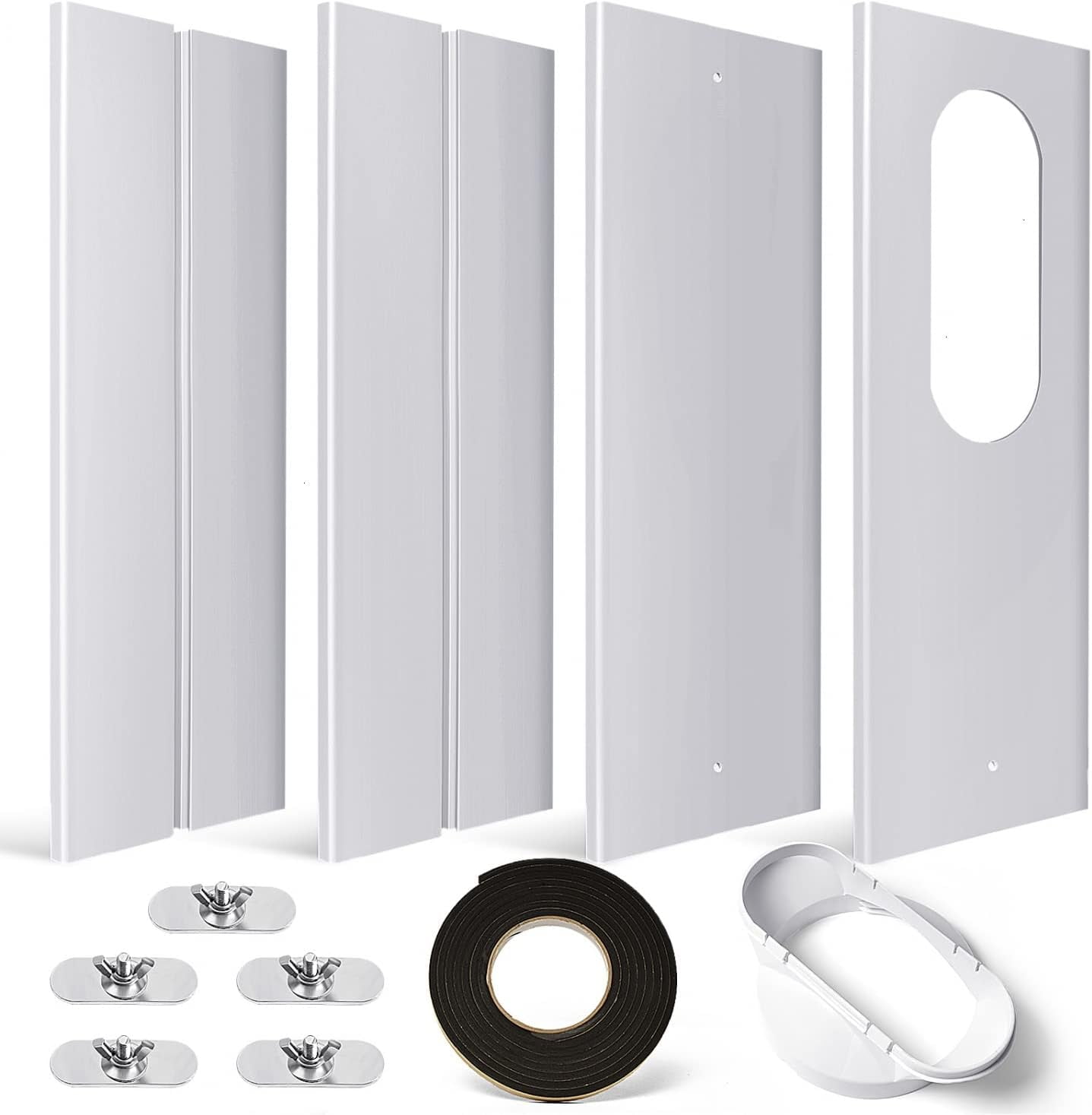 EnjinZZ Portable Air Conditioner Window Kit with Coupler Adjustable ...
