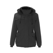 S.E.B. by Sebby Quilted Jacket with Detachable Hood (Women’s) - Walmart.com