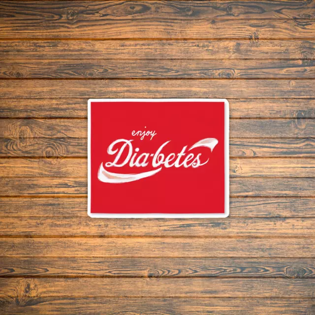 Enjoy Diabetes Ironic Vintage Cola Style Sticker Decal For ...