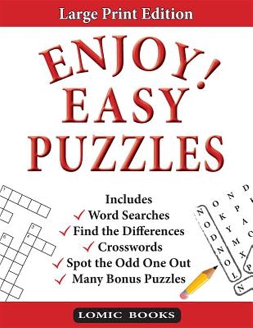 Enjoy! Easy Puzzles: Includes Word Searches, Spot the Odd One Out ...