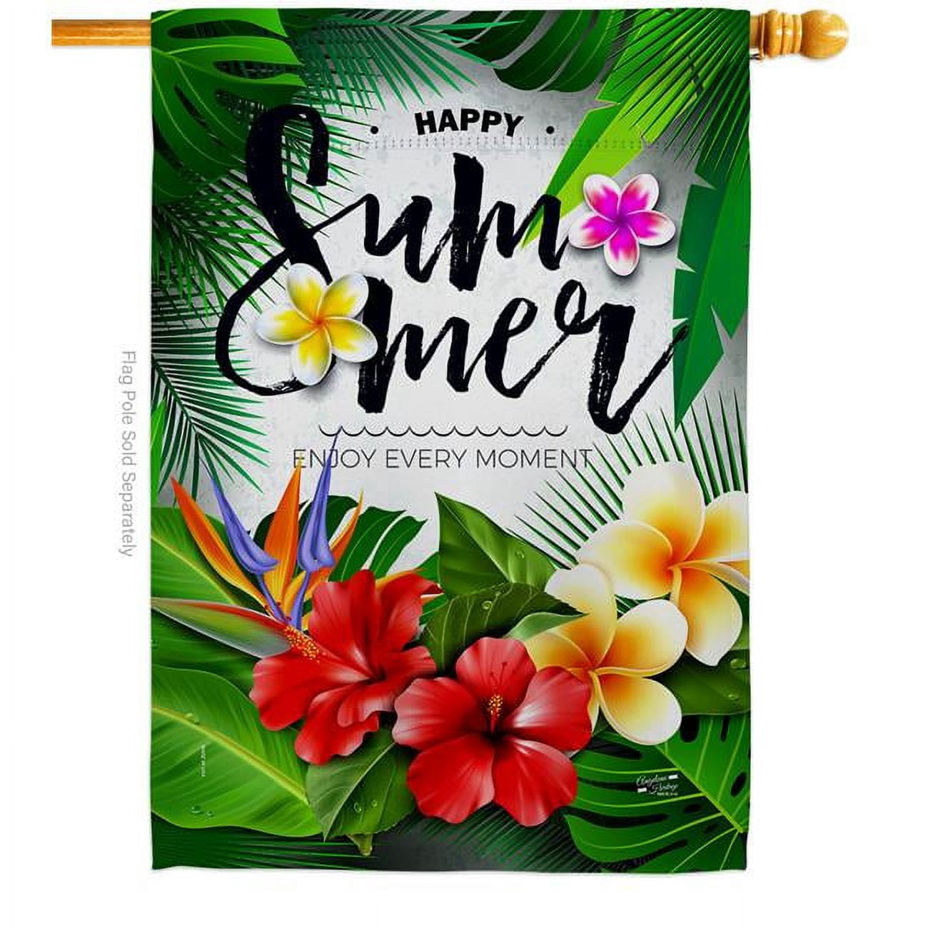 Enjoy Every Moment Summertime Fun & Sun 28 x 40 in. Double-Sided ...