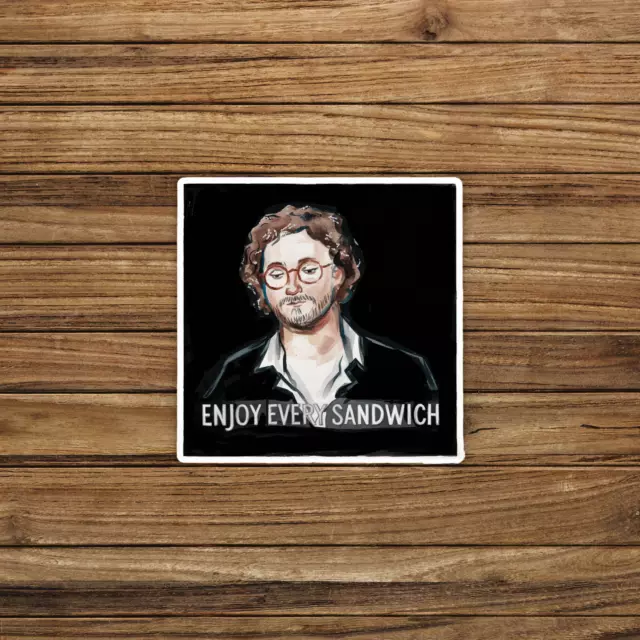 Enjoy Every Sandwich Sticker - Dark Portrait Art Decalphone Decal Water ...