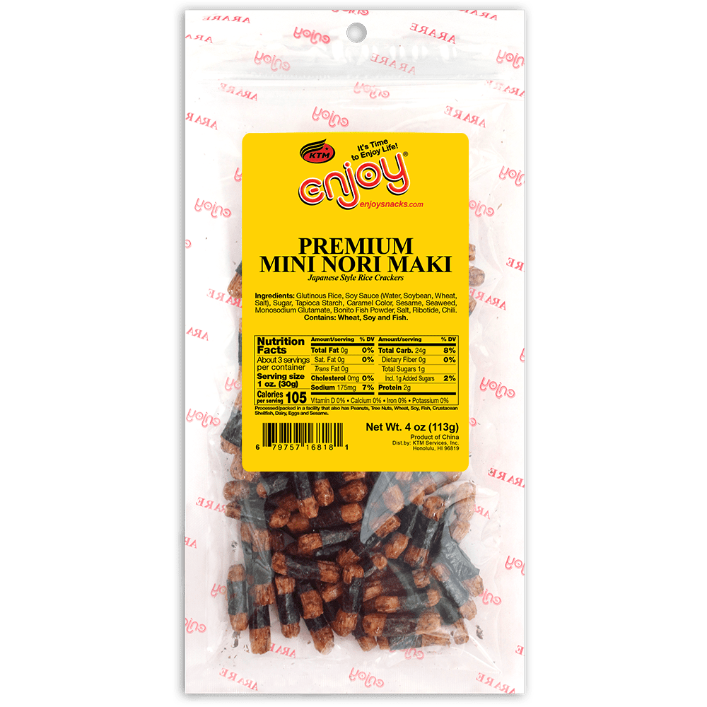 Enjoy Hawaii Mini Nori Maki Arare Style Japanese Crackers 4 oz ...