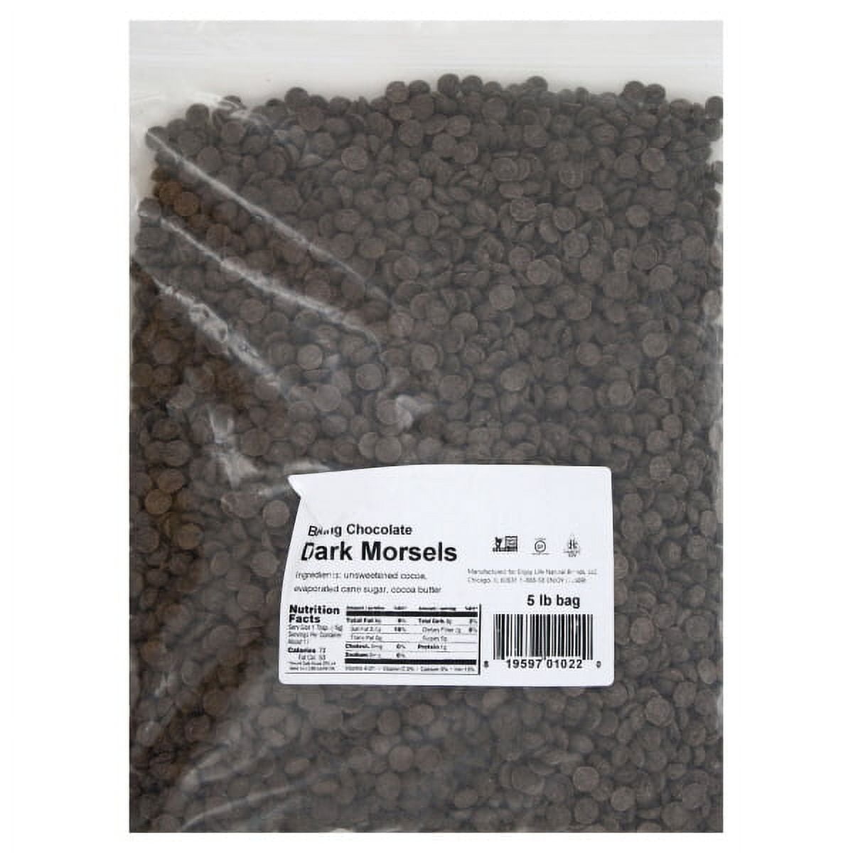 Enjoy Life Dark Chocolate Morsels, Vegan Dairy Free Chocolate Chips, 5 ...
