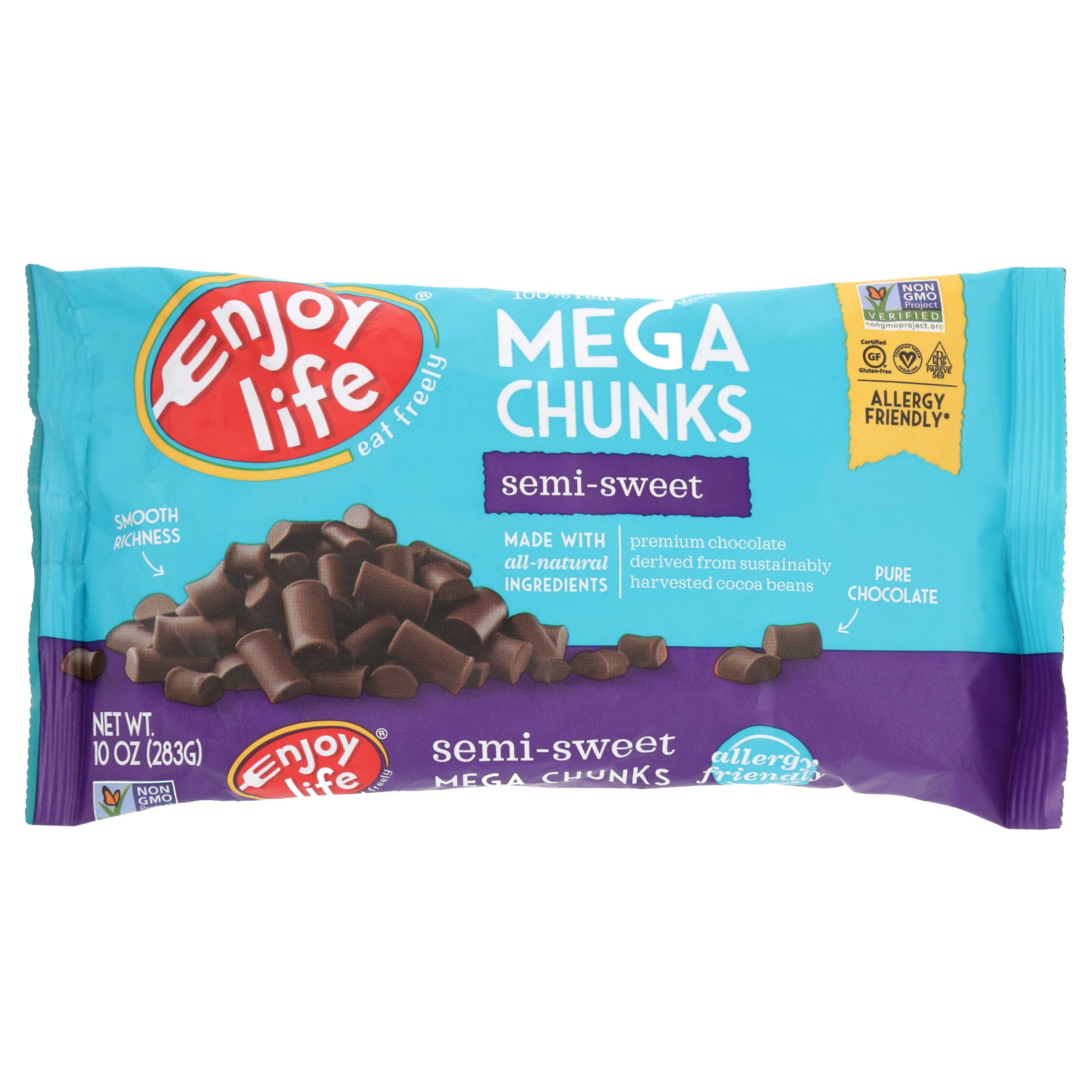 Enjoy Life Foods Non-GMO Semi-Sweet Mega Chunks Baking Snacks - 10 Oz ...