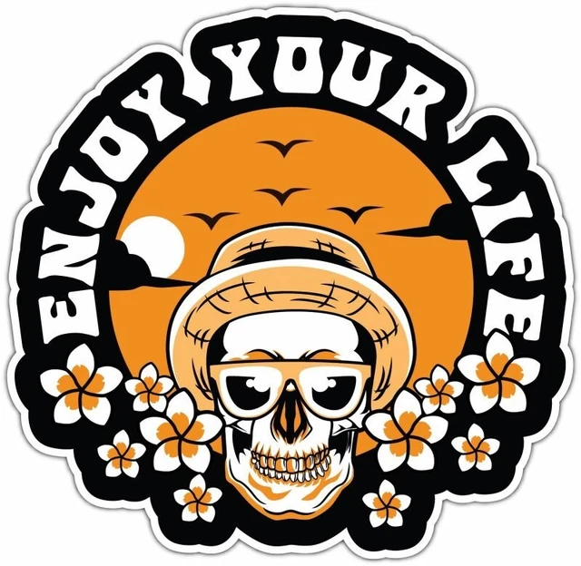 Enjoy Your Lifeskull Vacation Tropical Car Window Stickerphone Decal ...