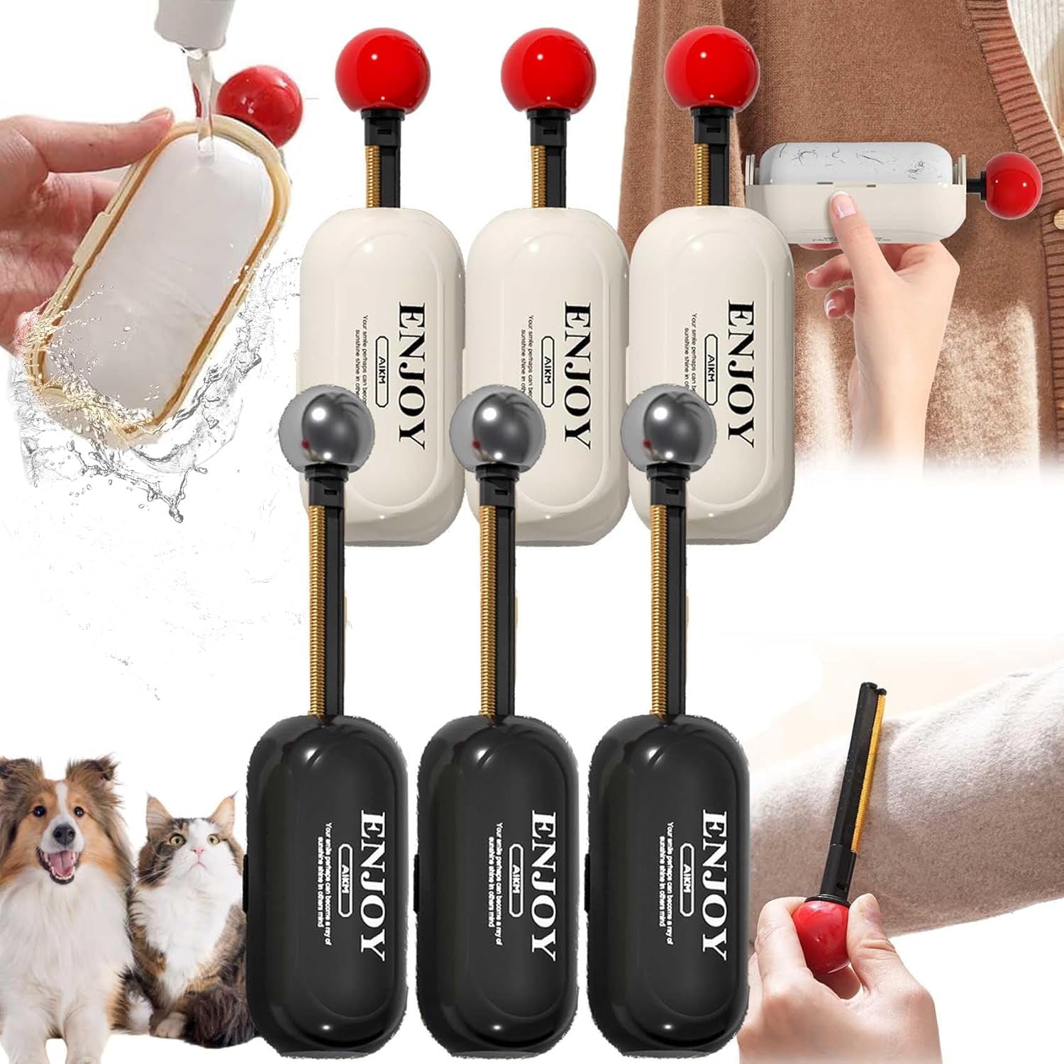 Enjoy Lint Roller, Enjoy Sticky Lint Roller, 2 In1 Washable Lint ...