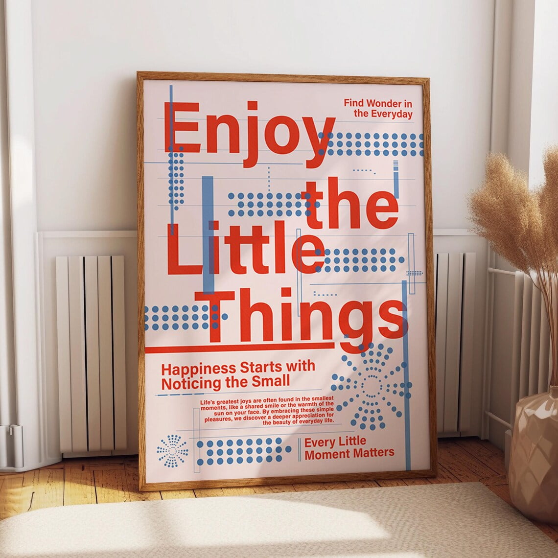 Enjoy The Little Things Modern Typography Poster – Minimalist ...