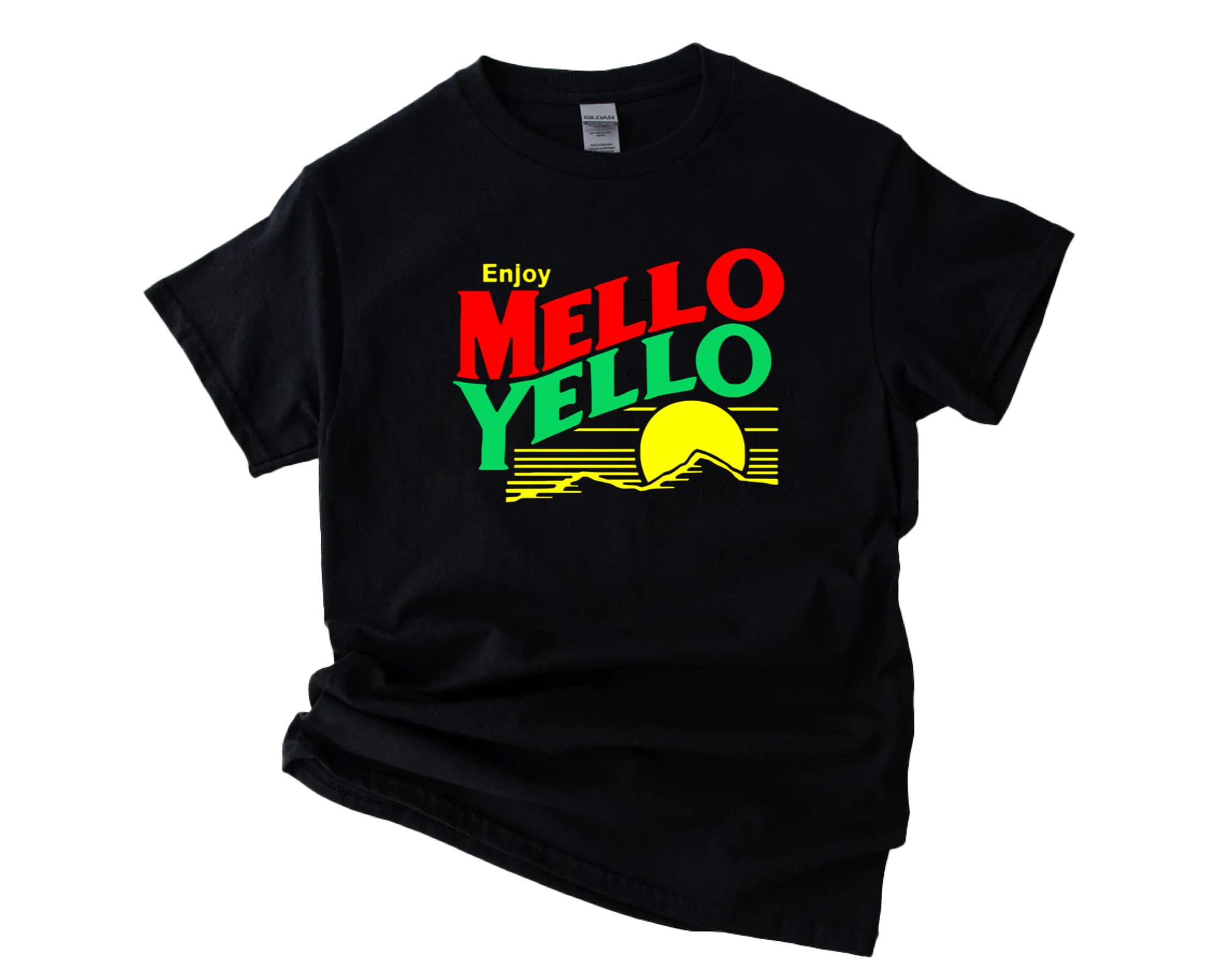 Enjoy Mellow Yellow Soda Drink 80's Retro Style Vintage Ad Unisex T-Shirt, up to 5XL - Walmart.com