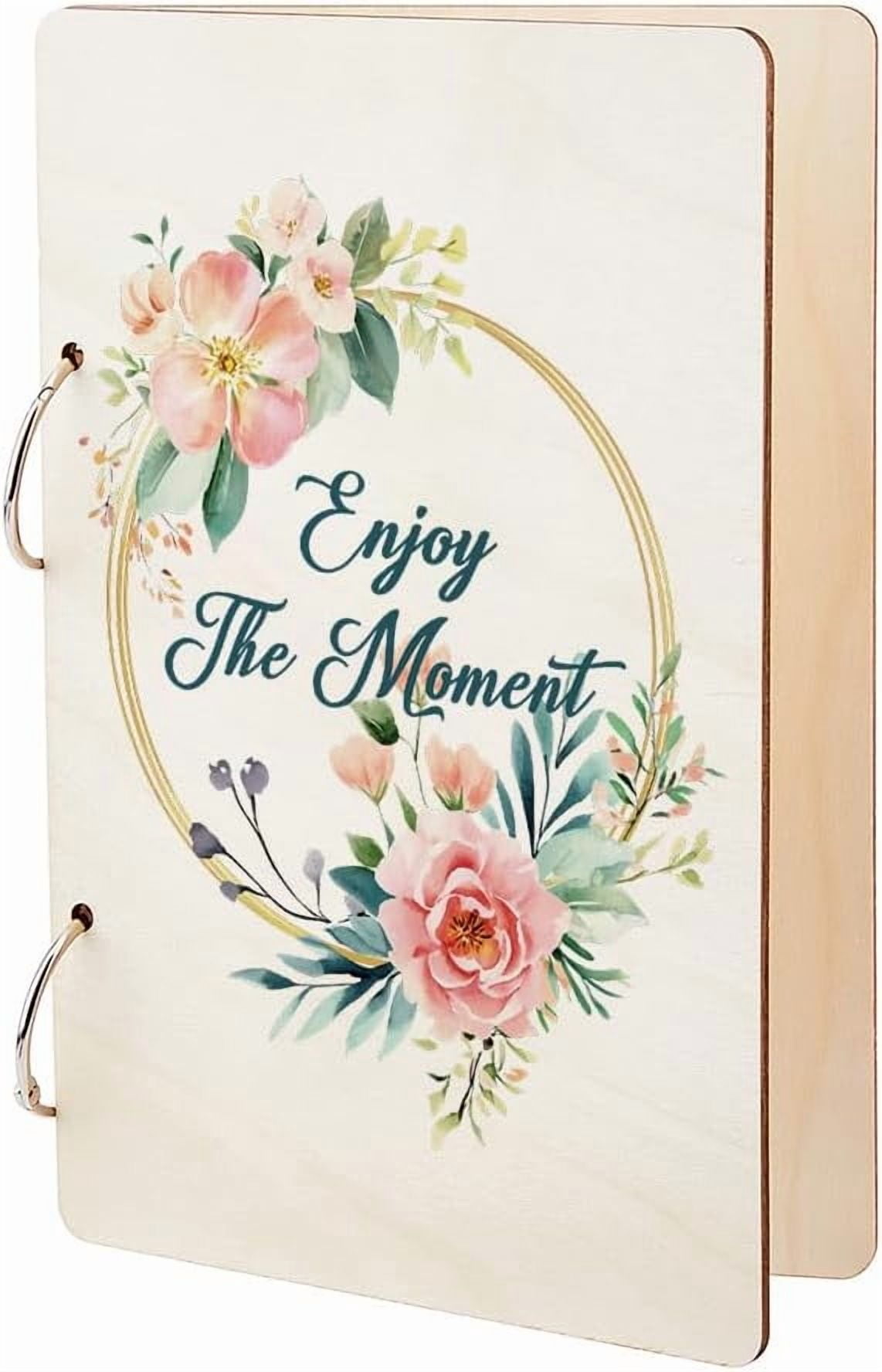 Enjoy the Moment Greeting Card Holder Organizer Wooden Card Keeper ...