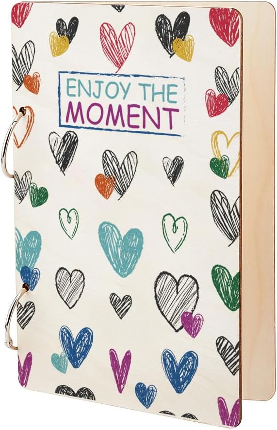 Enjoy The Moment Greeting Card Holder Organizer Wooden Card Keeper ...