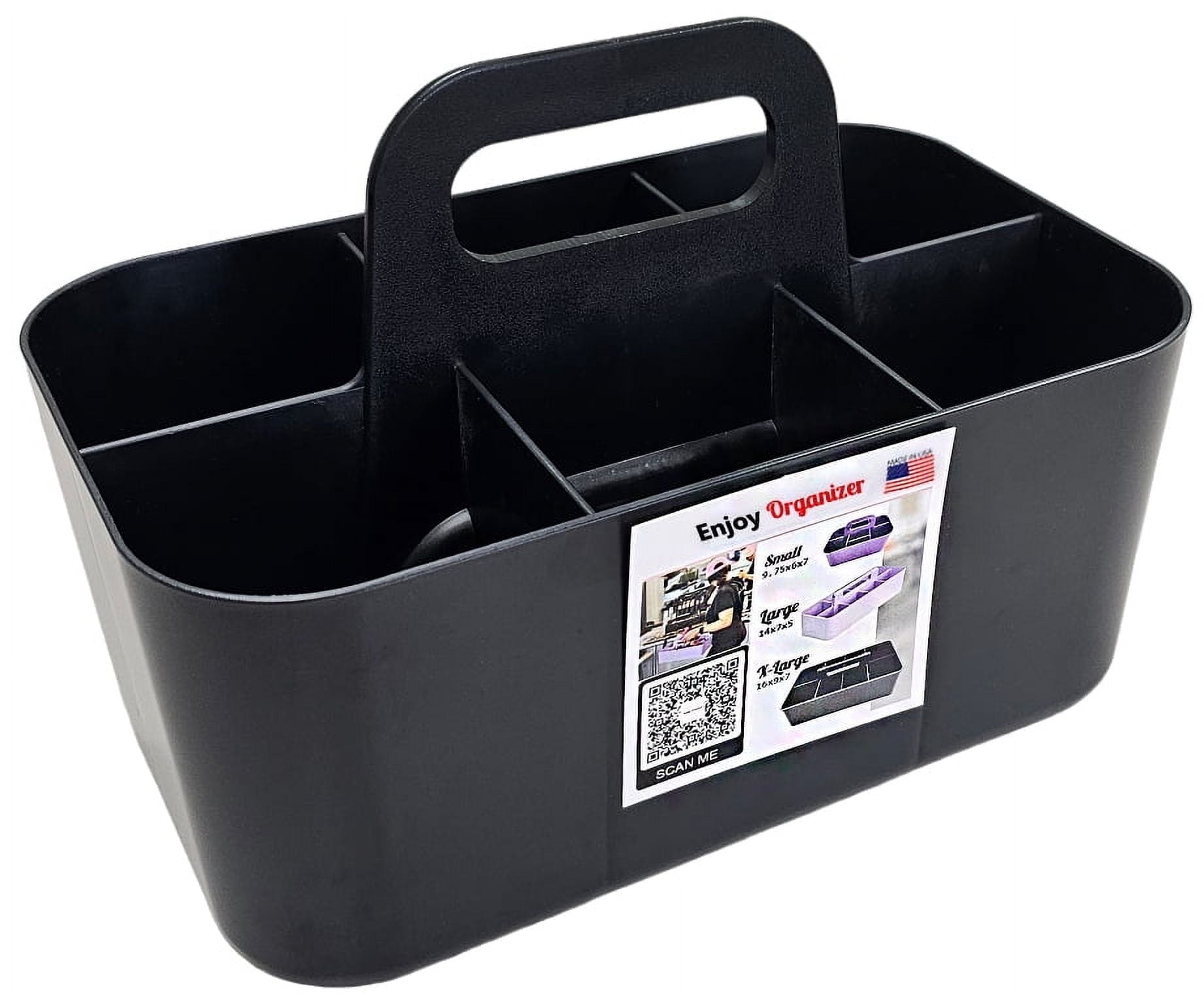 Enjoy Organizer 6-Compartment Shower Caddy - Black, 1 Count Made in USA ...