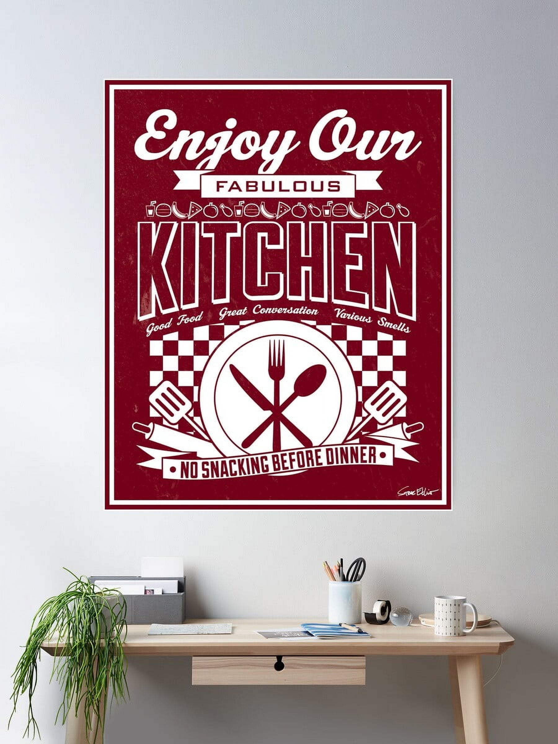 Enjoy Our Kitchen Poster Wall Art, Modern Wall Decor For Living Room ...