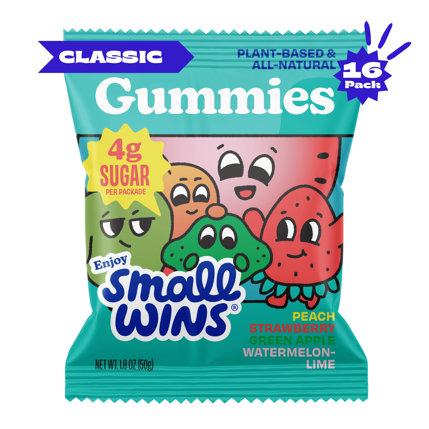 Enjoy Small Wins Classic Gummies, Plant-Based, All-Natural, Low Sugar ...