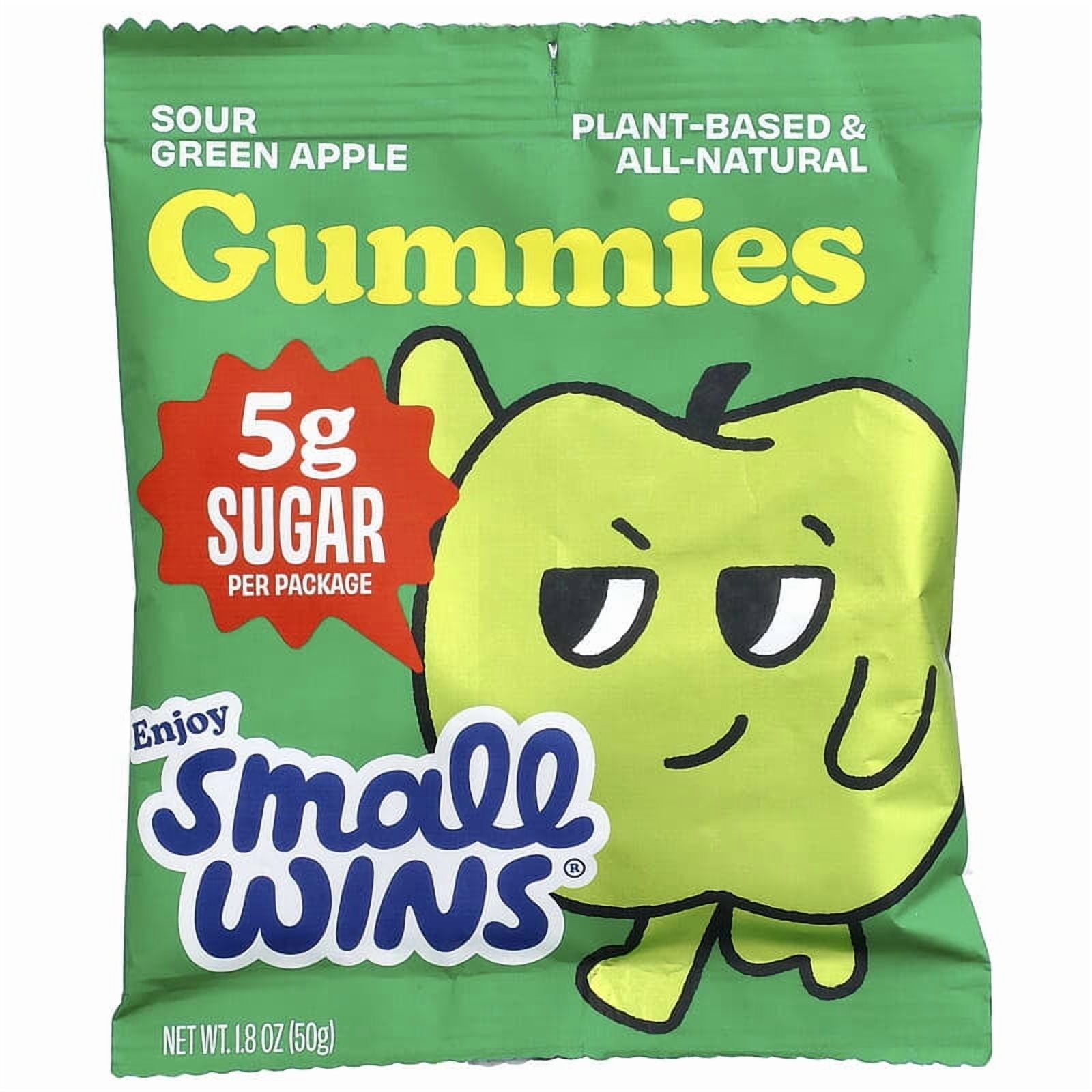 Enjoy Small Wins, Gummies, Sour Green Apple, 1.8 oz - Walmart.com