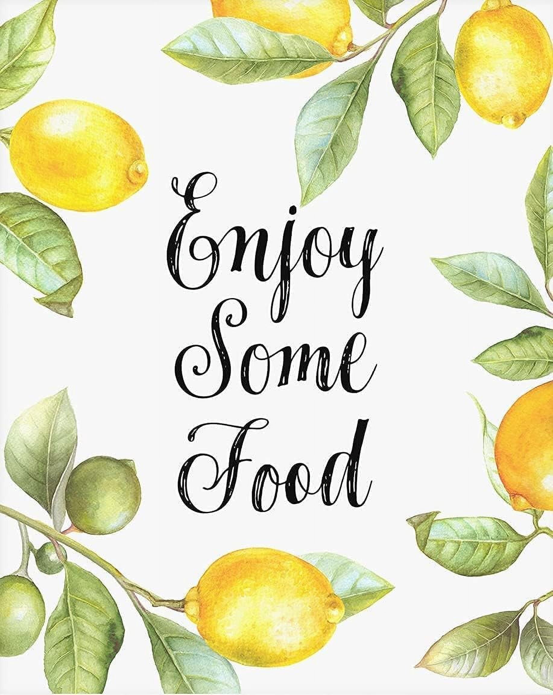 Enjoy Some Food Sign Buffet Table Sign Lemon Bridal Shower Decoration ...
