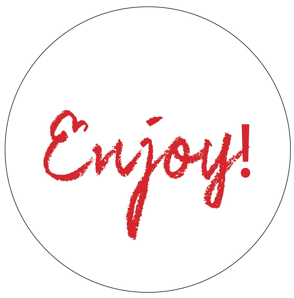 "Enjoy" Stickers - 2 inch - Pack of 90 - Walmart.com