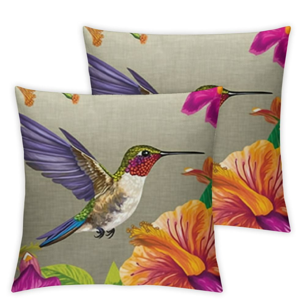 Enjoy Summer Beautiful Hummingbird Tropical Plants Flowers and Palm ...