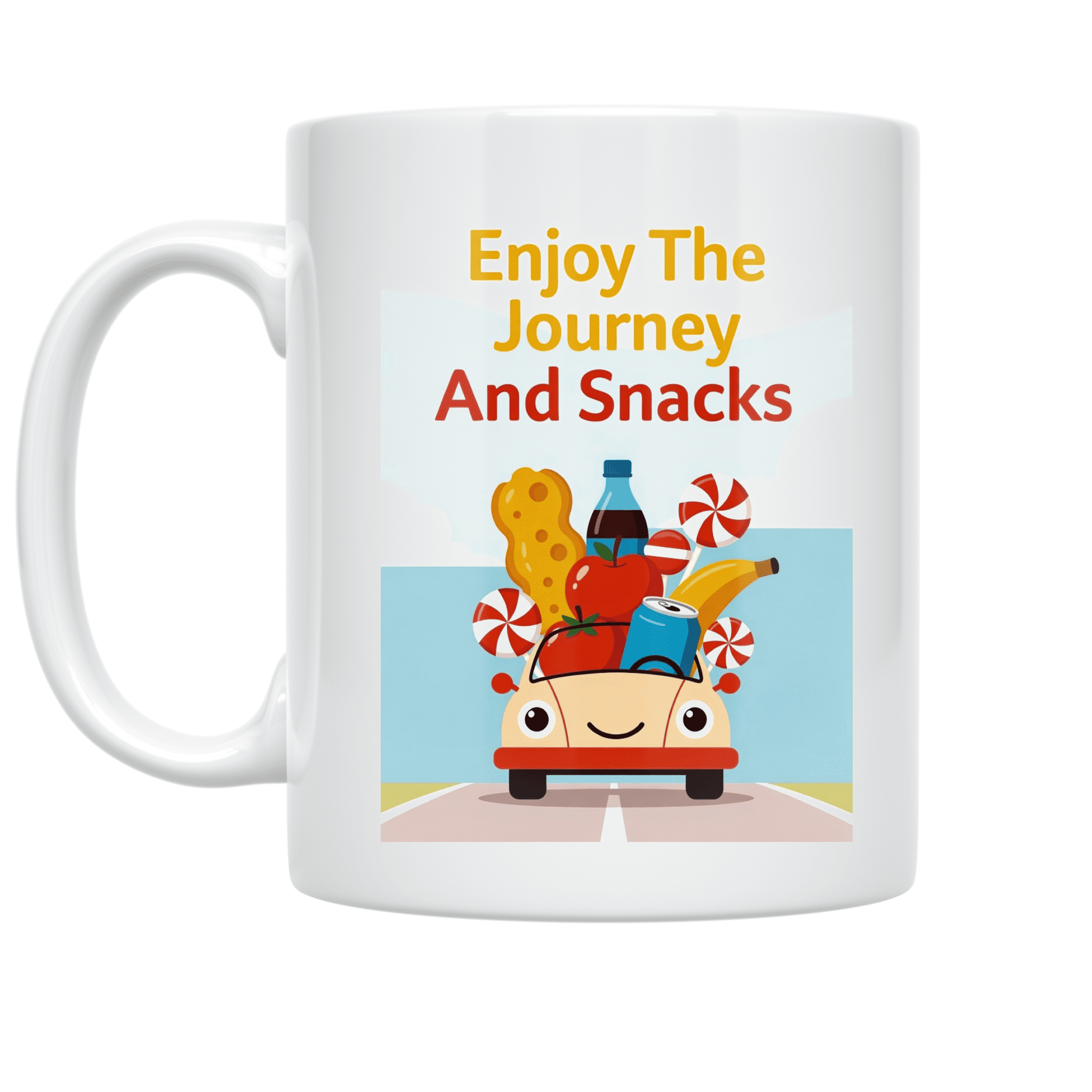 Enjoy The Journey And Snacks - Road Trip Snack Lover - 11 oz Ceramic ...