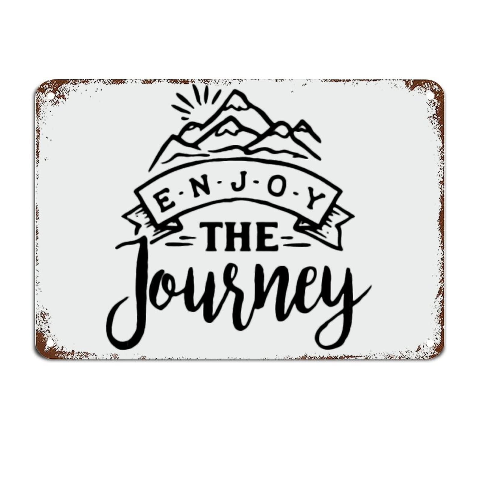 Enjoy The Journey Inpiration Camping Rustic Metal Sign Motivational ...