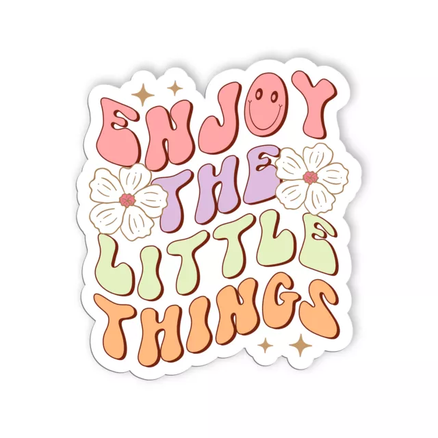 Enjoy The Little Things Stickers Positive Quotes Stickers Phone Decal ...