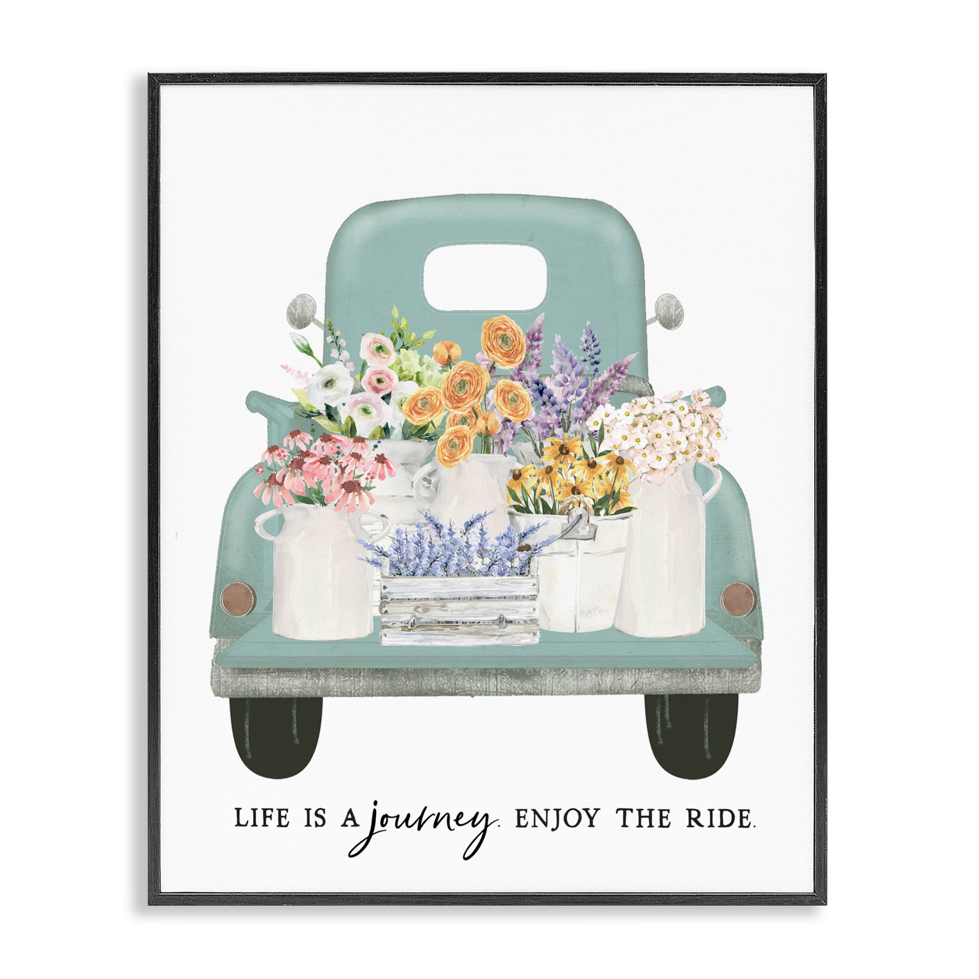 Enjoy The Ride Truck Black Framed Giclee Art, design by Lettered and ...